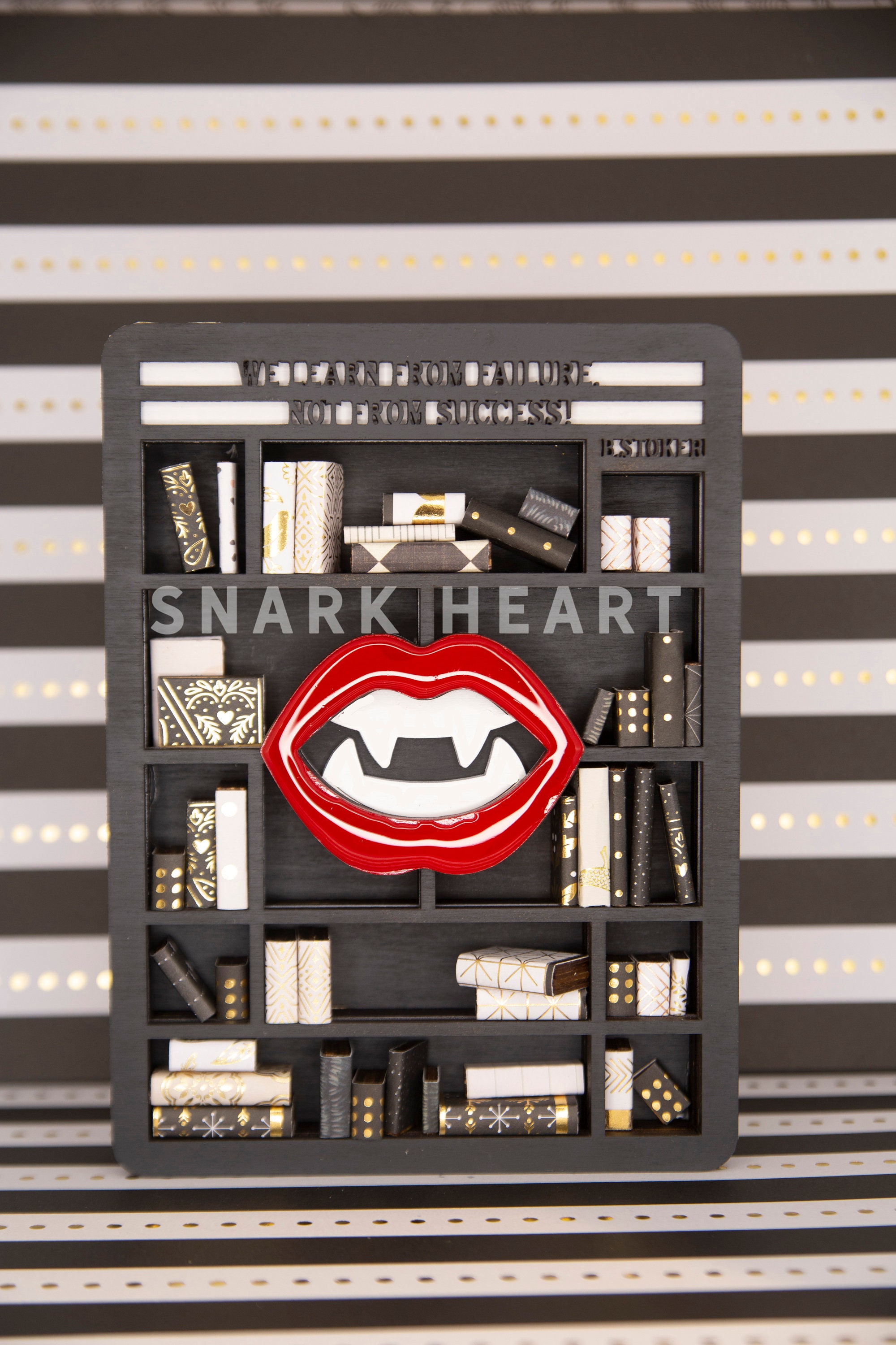Dracula Miniature Bookshelf Cut File for Glowforge Laser, Vampire Mini ...