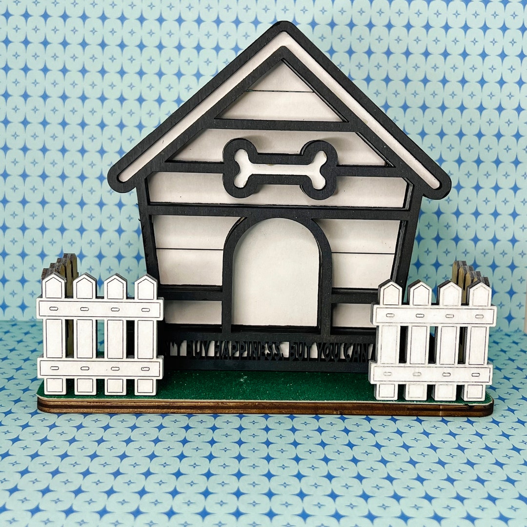 Dog House Miniature Bookshelf- (optional Fence, so Cute!) Snark Heart ...
