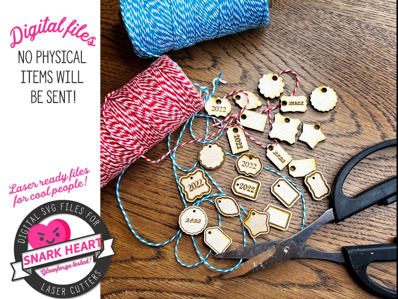 Ornament Date Tags Ornament Date Set Laser Ready Files for - Etsy