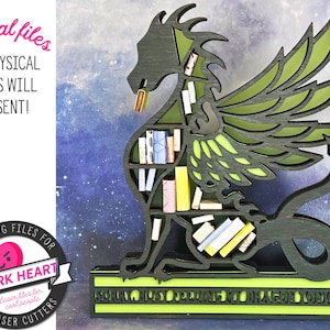 Dragon Bookshelf for Book Lovers, Mini Bookshelf and Books, Dollhouse ...
