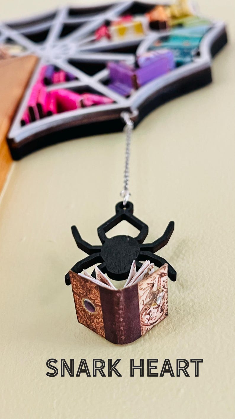 Spider Web Mini Bookshelf Svg File for Laser Cutting, Mini Bookshelf ...