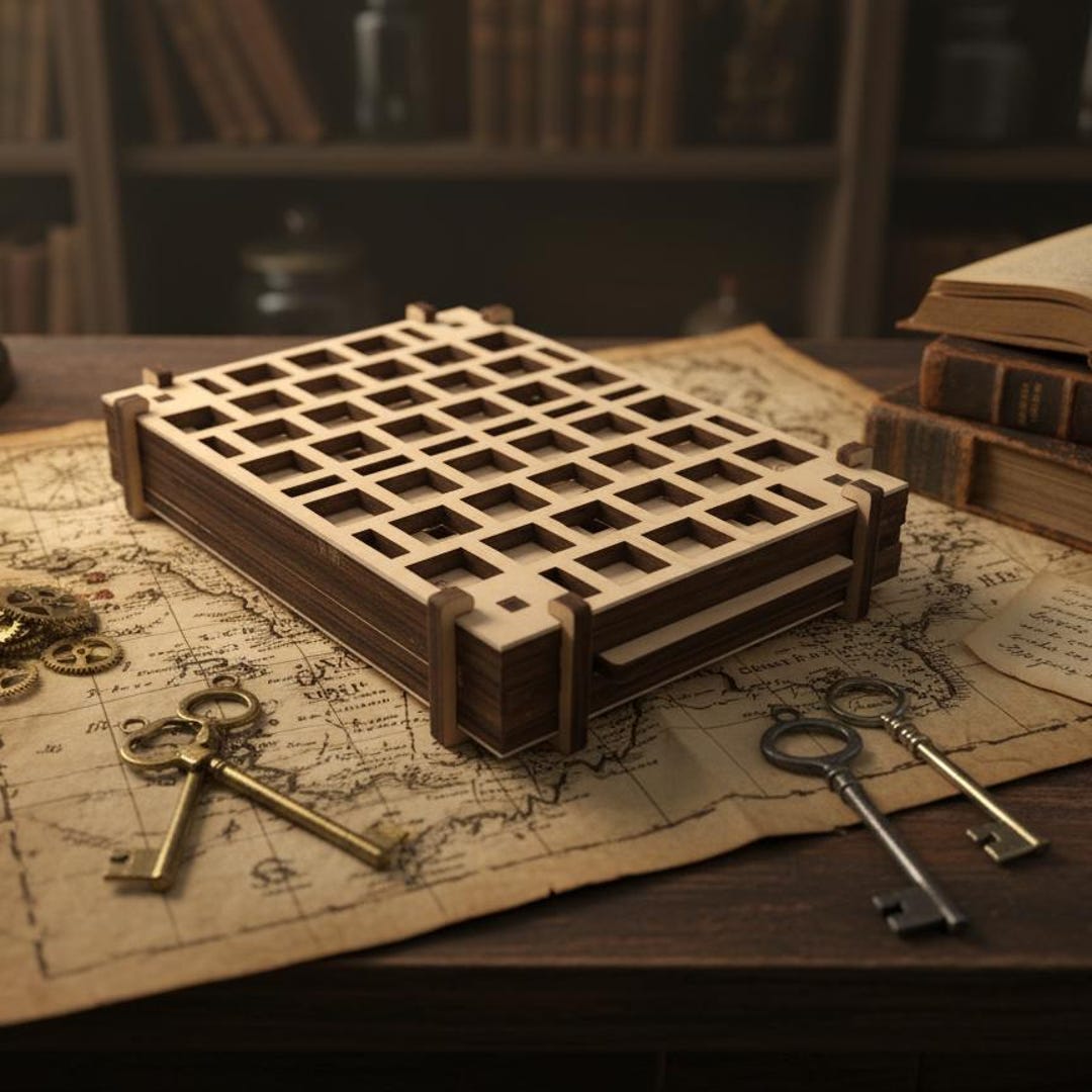34 Step Icarus Hidden Compartment Maze Puzzle Box - Etsy