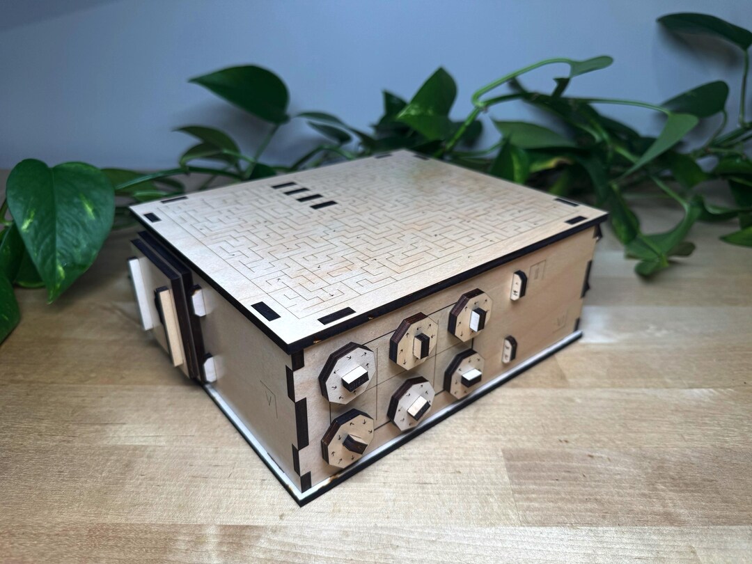 Proteus Puzzle Box | Hidden Compartment | Escape Room | Desk Puzzle ...
