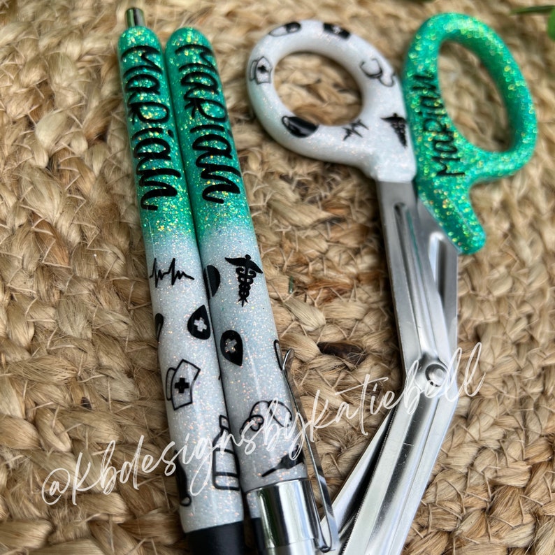 Personalized Medical Set, Glitter Pen, Glitter Penlight, Glitter Trauma ...