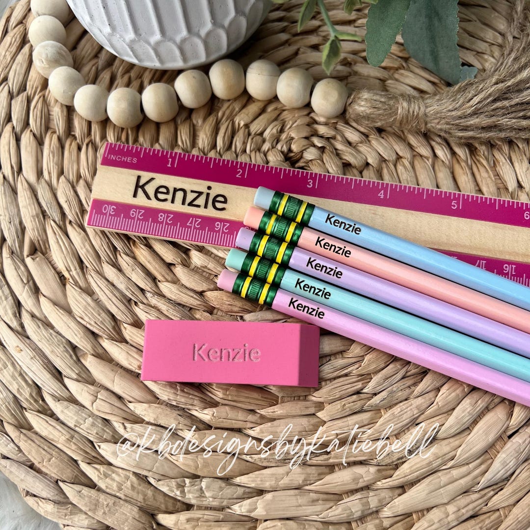 Back to School Set, Personalized Pencils, Personalized Ruler ...