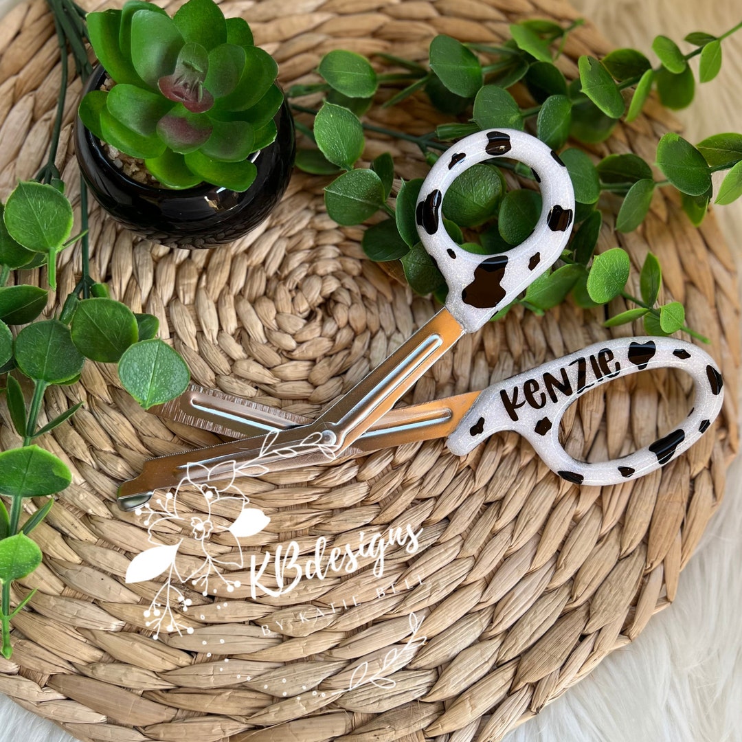 Cow Print Trauma Shears, Personalized Medical Scissors , EMT Shears ...