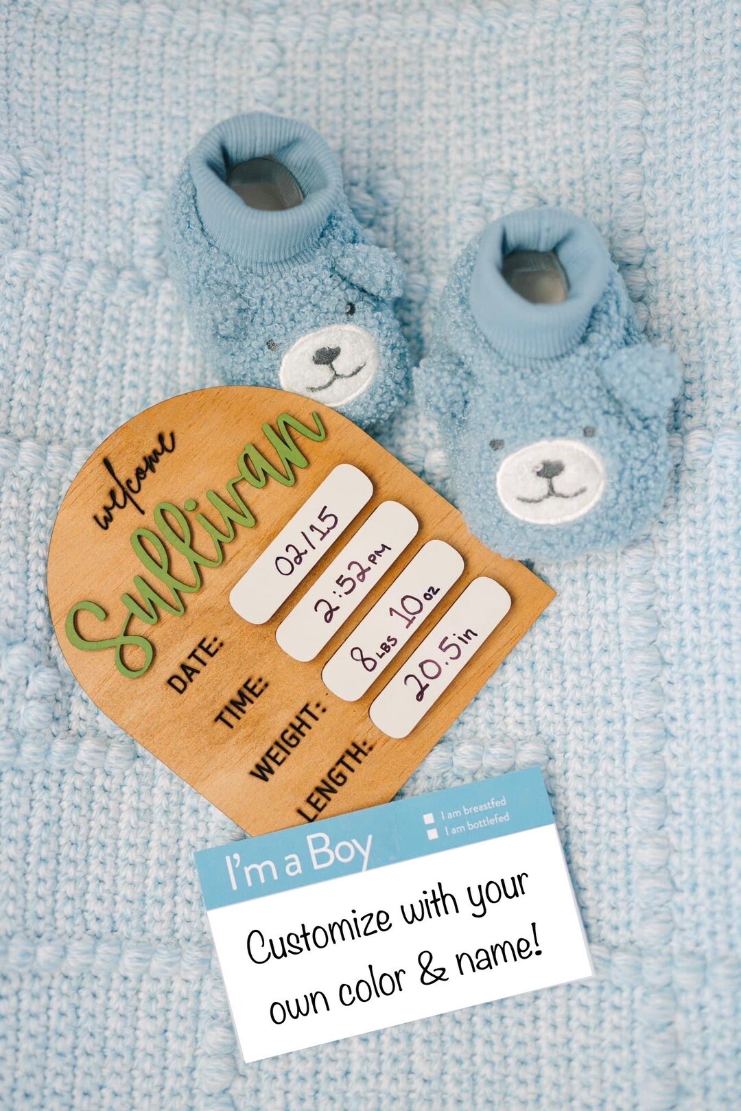 Birth Announcement Sign, Welcome Baby Hospital Sign, Birth Announcement ...