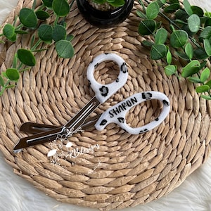 Personalized Medical Scissors, EMT Shears, Trauma Shears, Snow Leopard ...