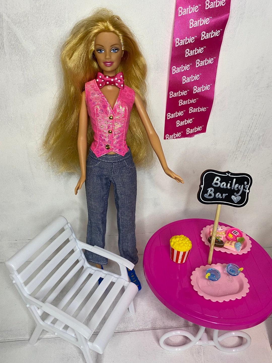 Mixologist Barbie Mattel Doll With Patio Set And Accessories Etsy