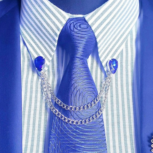 Blue Crystal Chain - Etsy