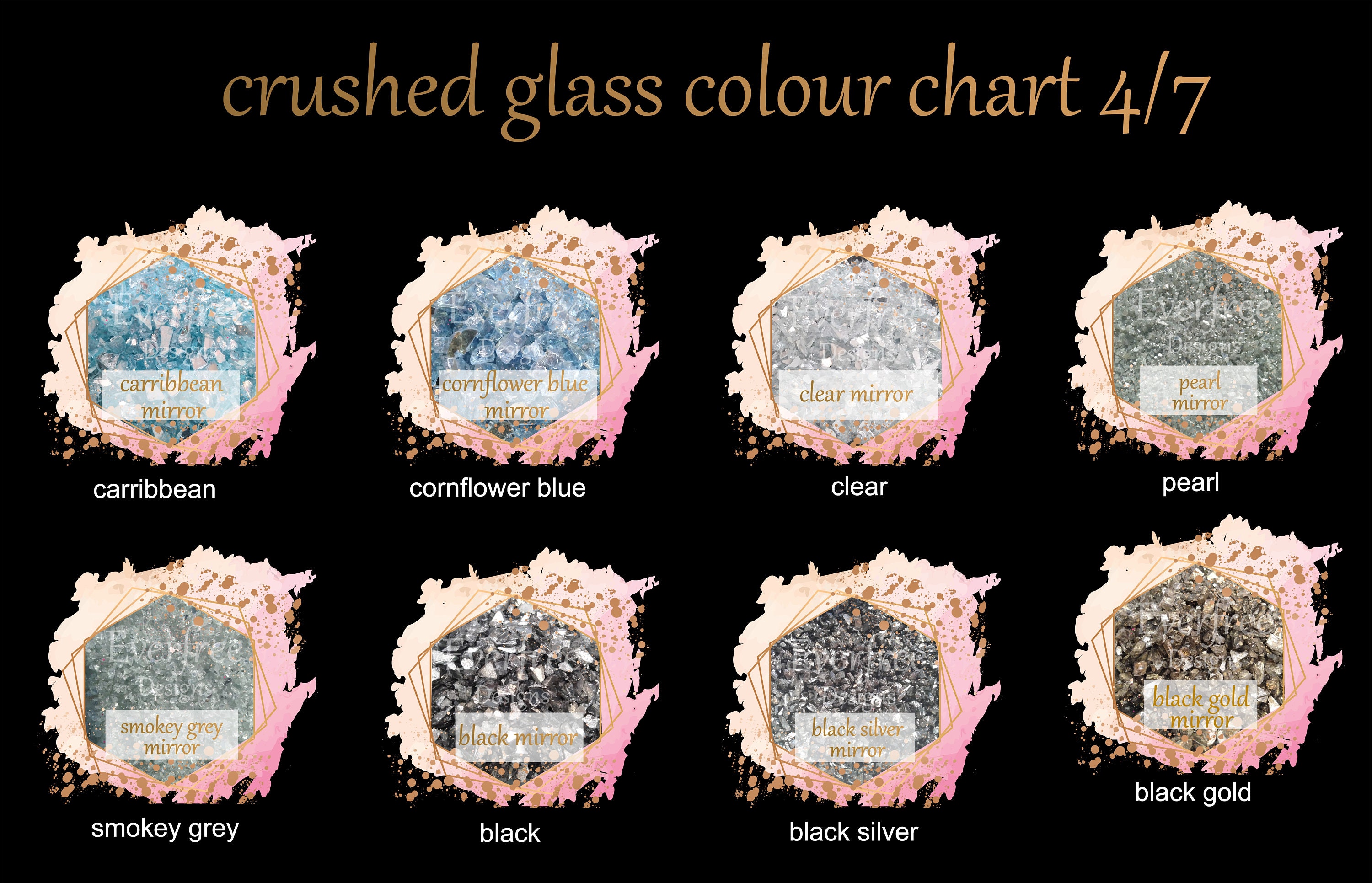 Crushed glass glass chips mirror glitter ice crystals | Etsy