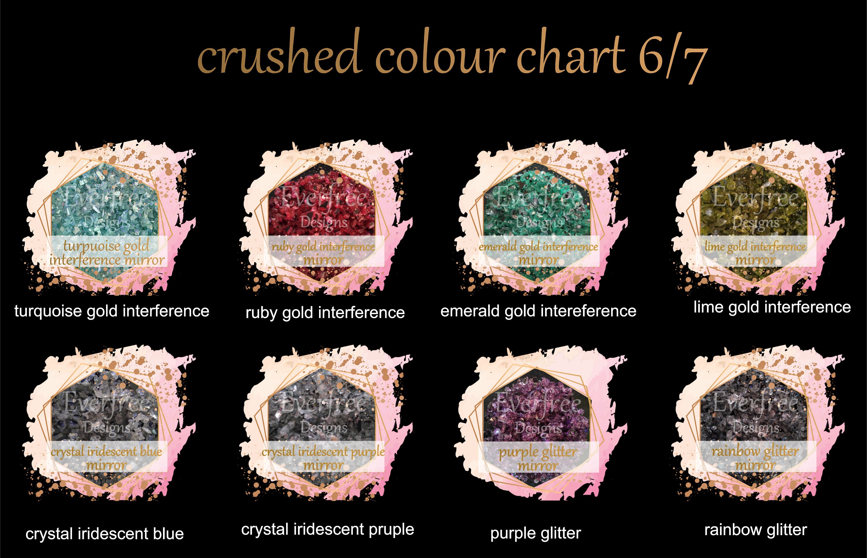 Crushed glass glass chips mirror glitter ice crystals | Etsy