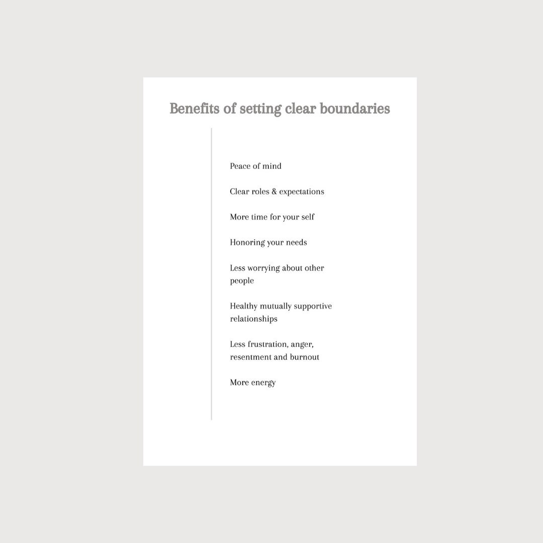 Boundaries Workbook Printable - Establishing Healthy Boundaries With ...
