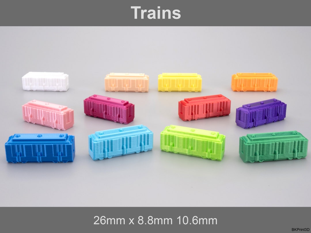 Trains | Custom Board Game Tokens | 70 COLORS - Etsy