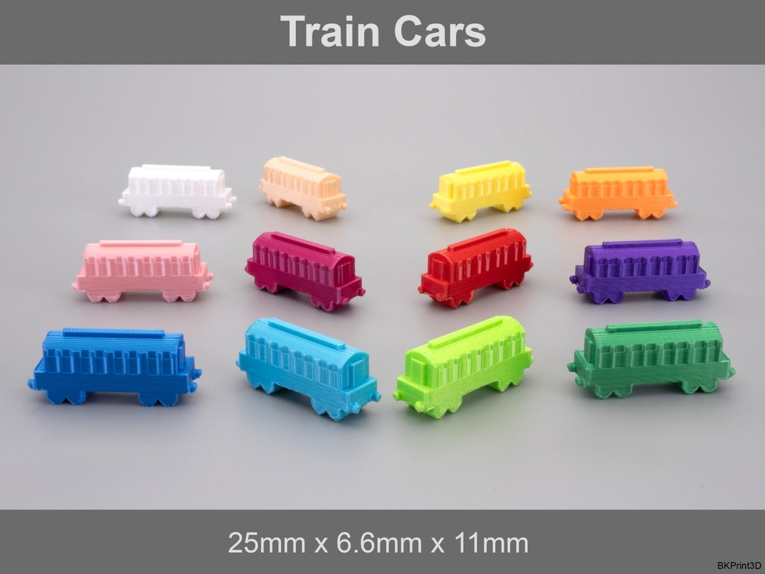 Train Cars | Custom Board Game Tokens | 70 COLORS - Etsy