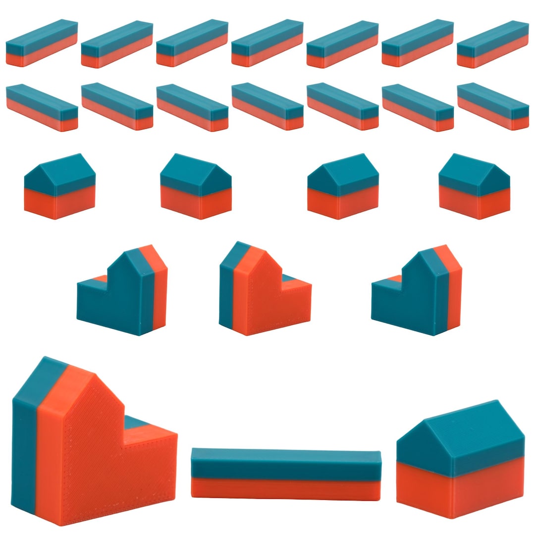 Dual Color Pieces for Catan Board Game | Replacement Player Sets | 4 ...