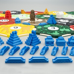 Aztec Civilization Set for Catan Custom Board Game Pieces Cites ...