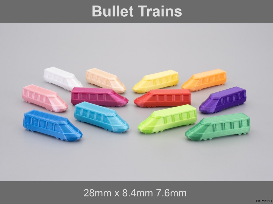 Bullet Train | Custom Board Game Tokens | 70 COLORS - Etsy