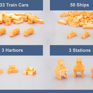 Unofficial Replacement Pieces for Ticket to Ride Board Game | Trains ...