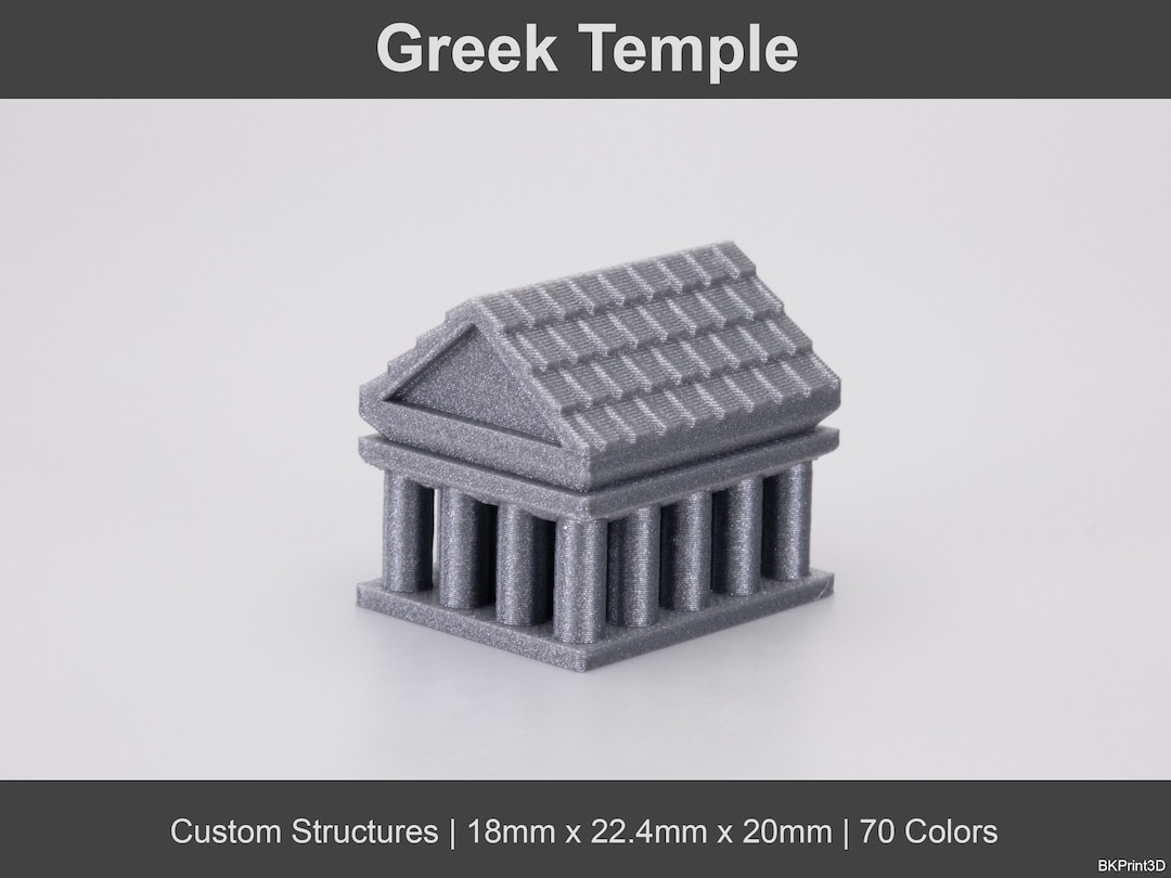 Greek Temple Custom Board Game Tokens Pieces 70 COLORS - Etsy