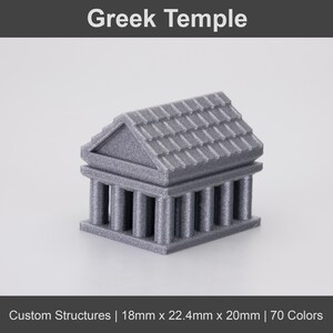 Greek Temple Custom Board Game Tokens Pieces 70 COLORS - Etsy
