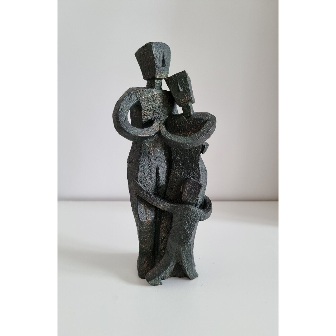 Vintage CWSL Friendship Cubist Art Sculpture Figurine the Three of Us ...