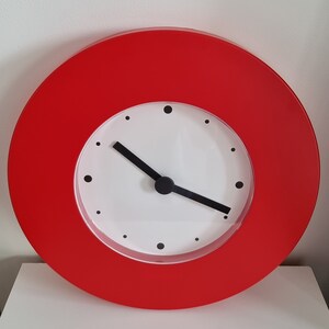 Retro 90s Ikea Tajma Red Wall Clock Designed by K. Hagberg & - Etsy UK