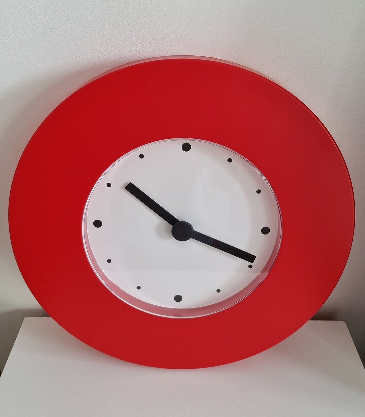 Retro 90s Ikea Tajma Red Wall Clock Designed by K. Hagberg & - Etsy UK