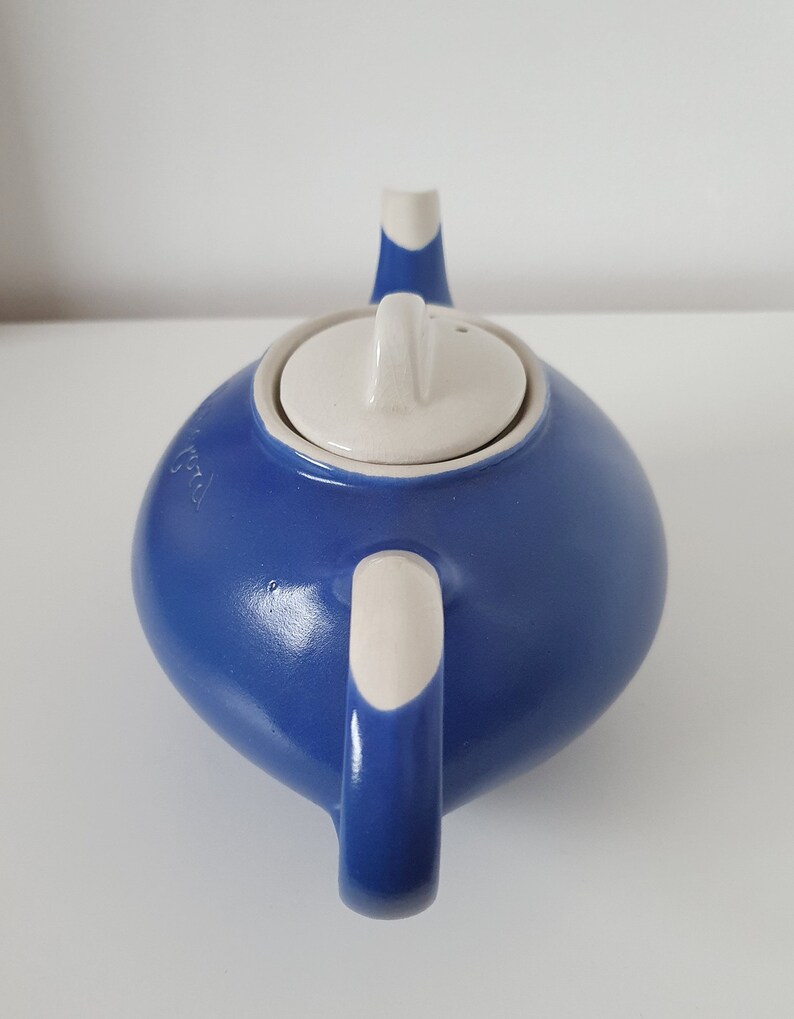 Vintage Devon Blueware Pottery Teapot - Etsy UK