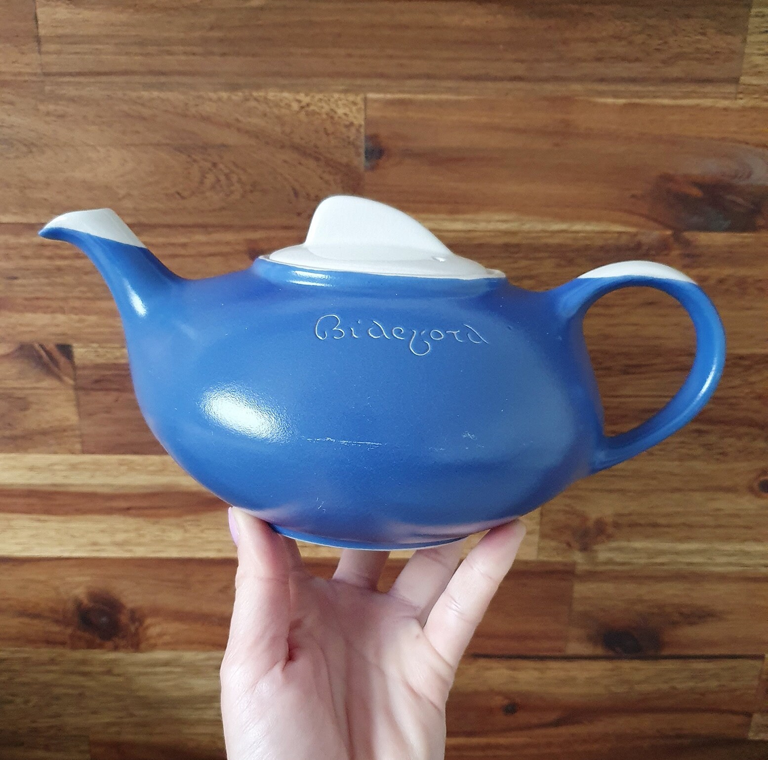 Vintage Devon Blueware Pottery Teapot | Etsy