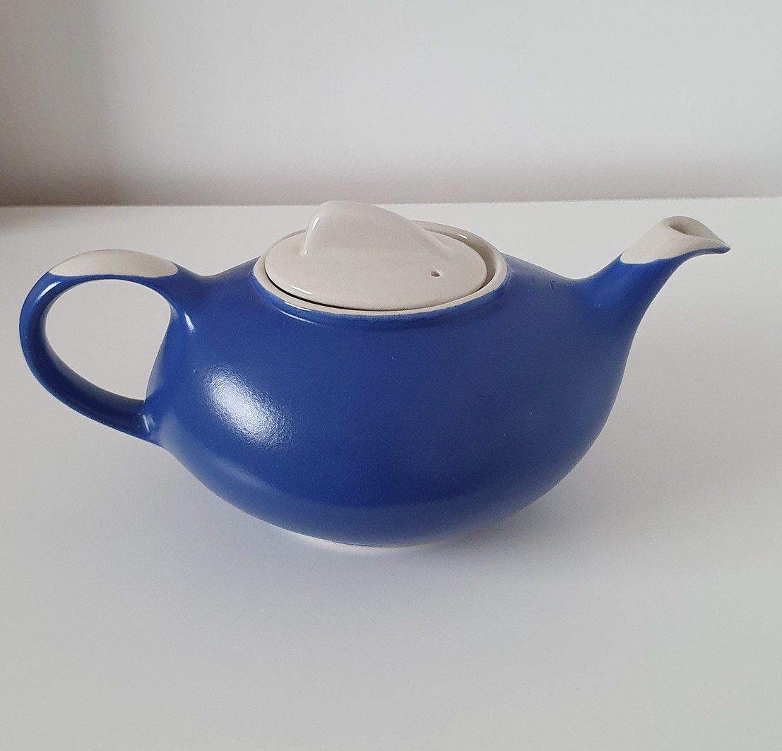 Vintage Devon Blueware Pottery Teapot - Etsy UK