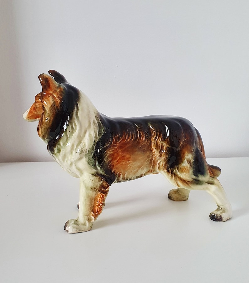 Vintage Large Ceramic Collie Dog Breed lassie - Etsy