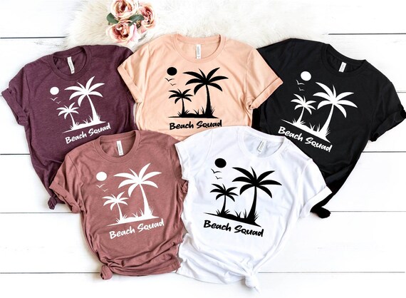 Beach Squad Cute Beach Shirts Vacation shirts Girls Tees | Etsy