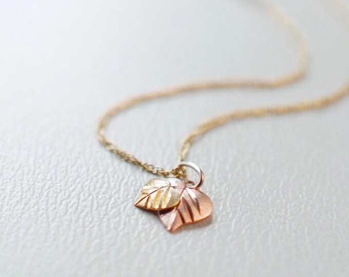 10K Black Hills Gold Leaf Necklace | 14K Gold Filled Chain | Hallmark ...