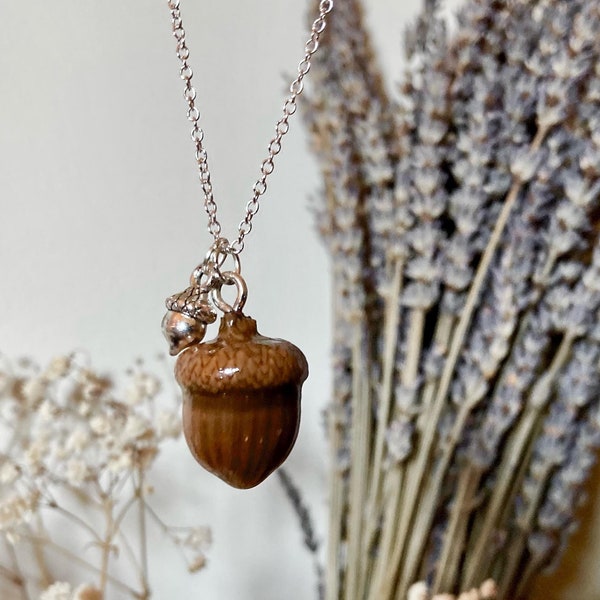 Acorn Necklace - Etsy
