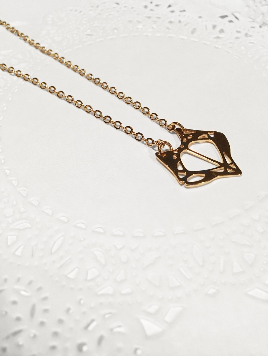 Gold Fox Head Necklace Fox Jewelry Gold Layering Necklace Gold Necklace ...