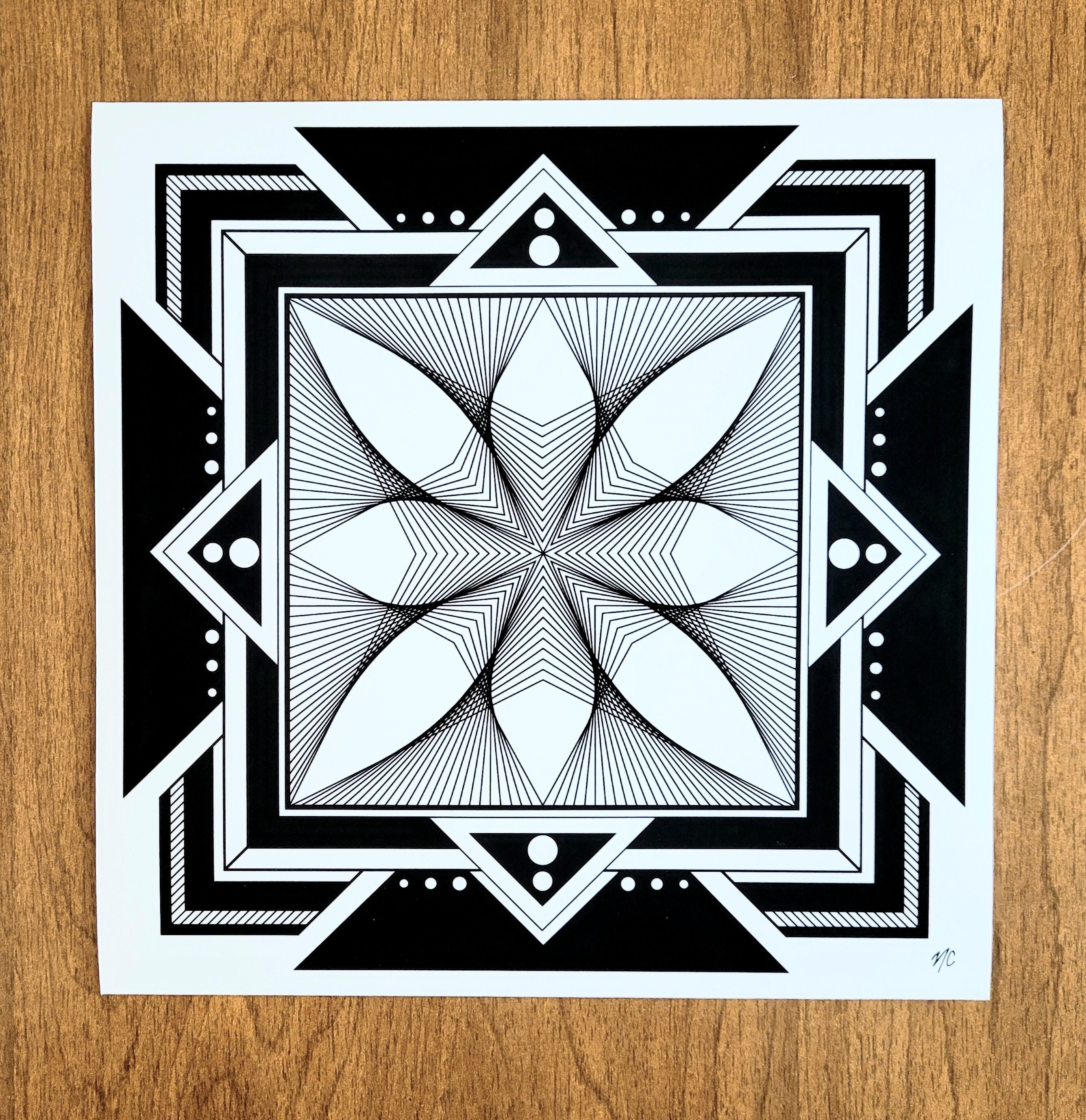 Geometric Modern Fine Art Print - Concave Dodecagon - Etsy
