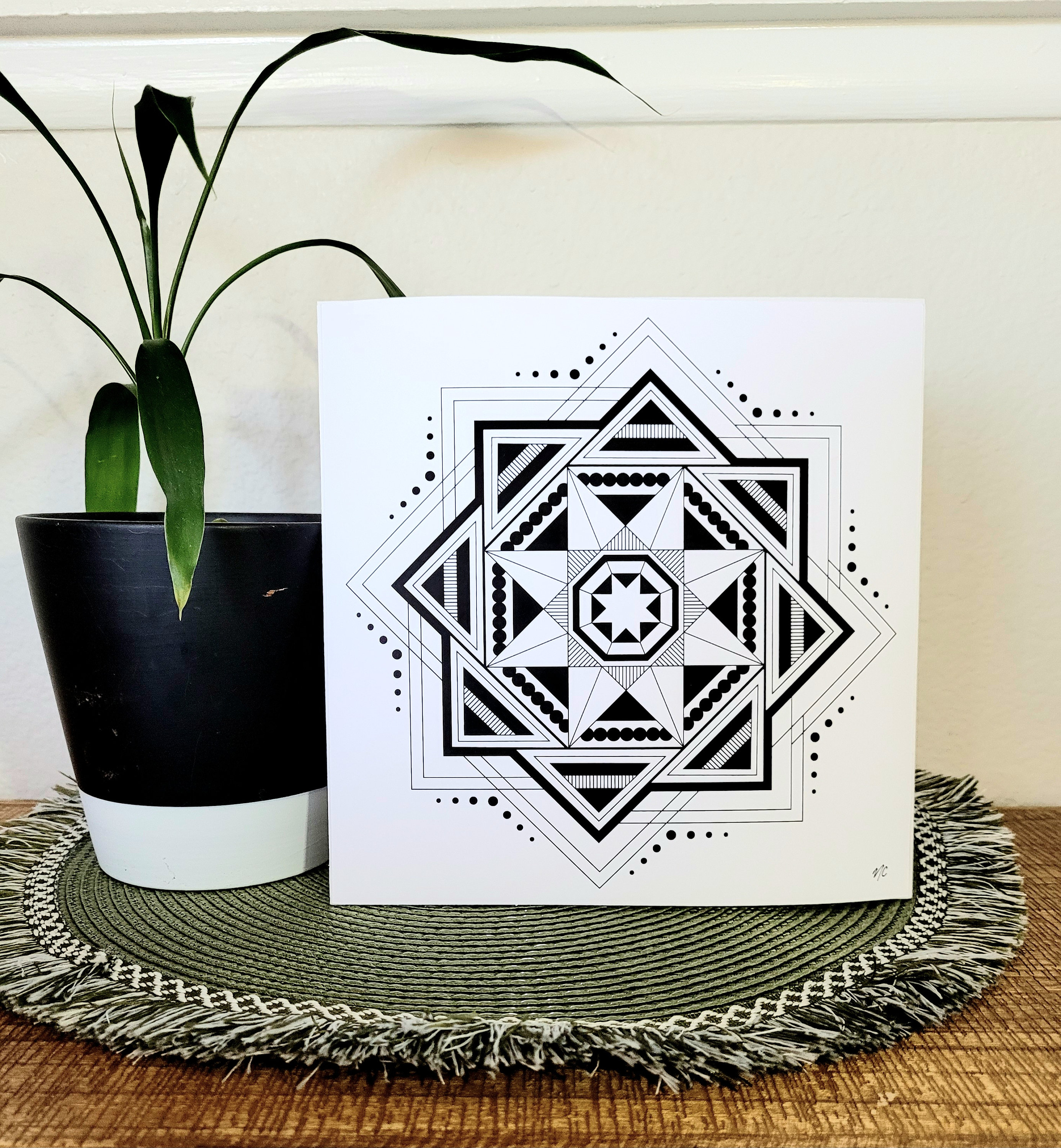 Geometric Modern Fine Art Print - Octagram - Etsy