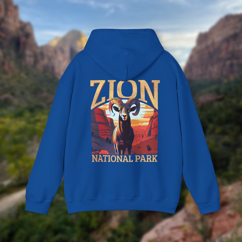 Zion National Park Bighorn Sheep Wildlife Hoodie - Etsy