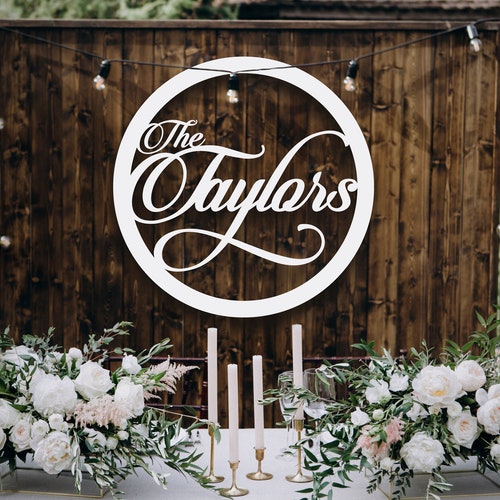 Personalized Wooden Wedding Signs With Names White Wedding | Etsy