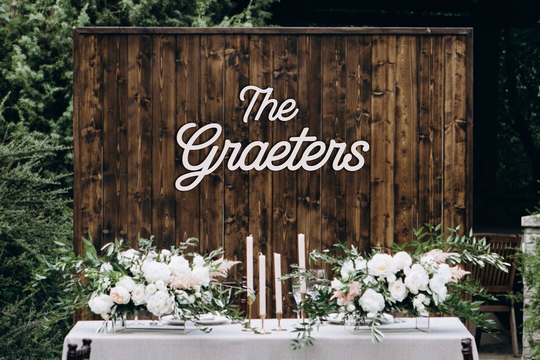 Wedding Last Name Sign, Custom Laser Cut Sign, Personalized Last Name ...