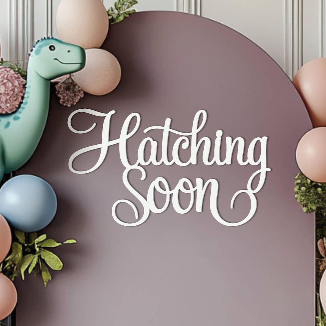 Hatching Soon Sign for Baby Shower Backdrop Wall Decorations, Wooden ...