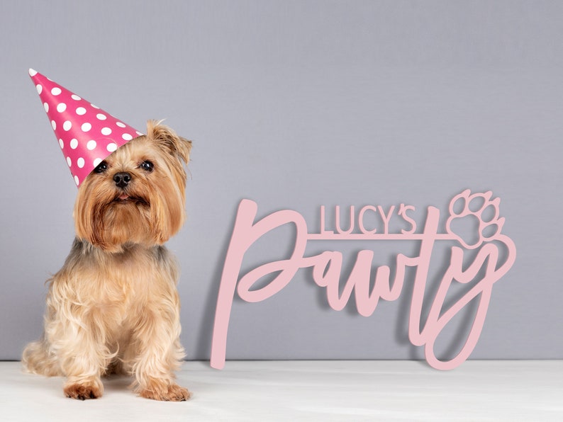 Dog Party Decorations Dog Birthday Banner Pawty Sign Puppy - Etsy