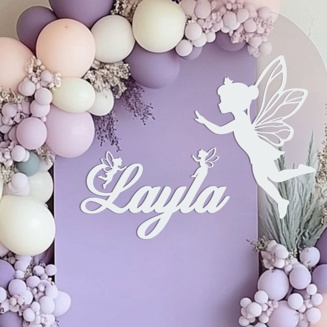 Fairy First Birthday Sign for Backdrop Wall Decoraton, Girl Fairy Tale ...