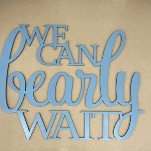 We Can Bearly Wait Sign for Baby Shower Backdrop Wall Decorations in ...