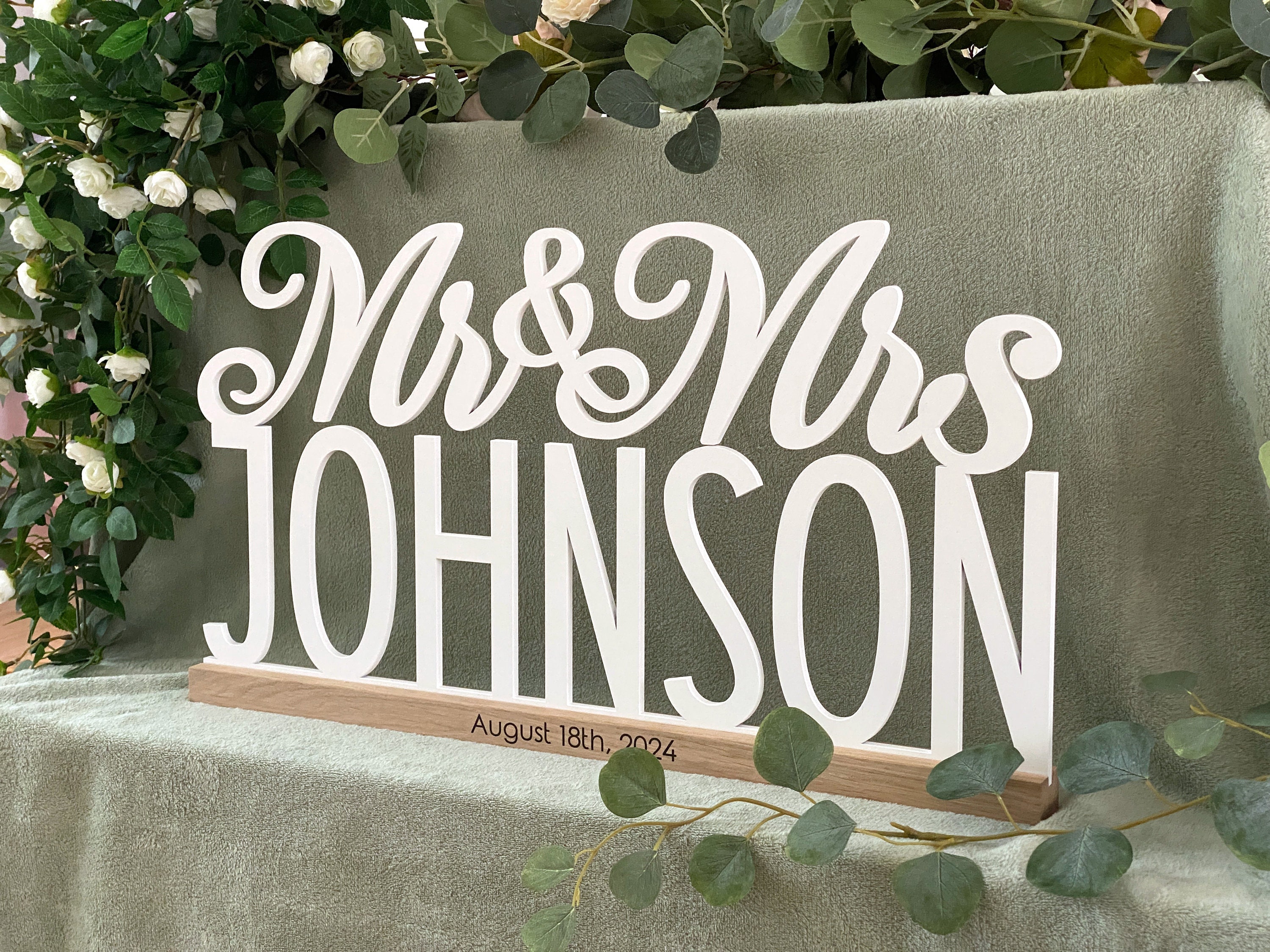 Mr And Mrs Block Letters