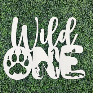 Wild One Birthday Sign for Safari and Jungle 1st Birthday Backdrop Wall ...