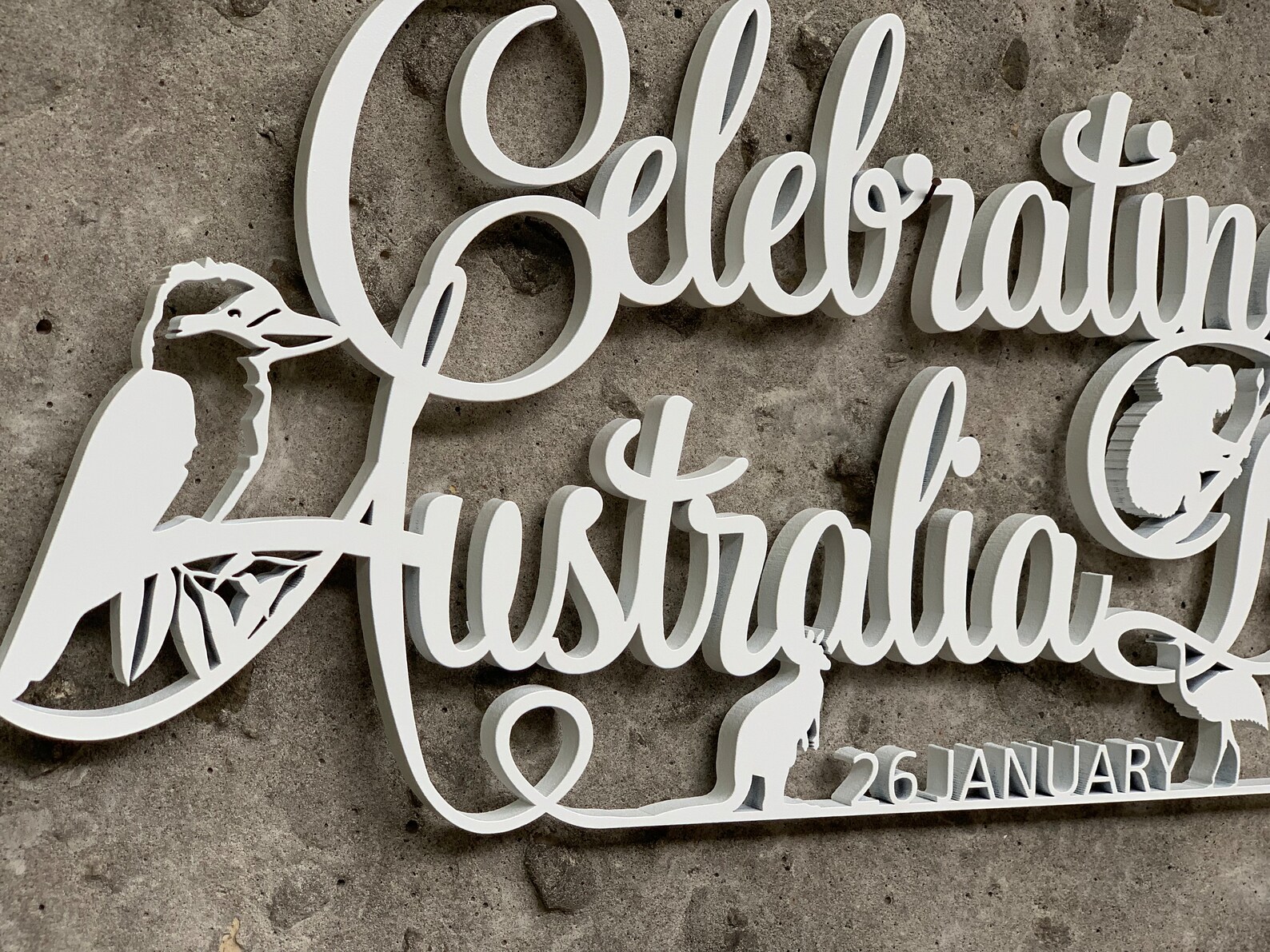 Celebrating Australia Day Sign, Australia Day Sign, Wooden Australia ...