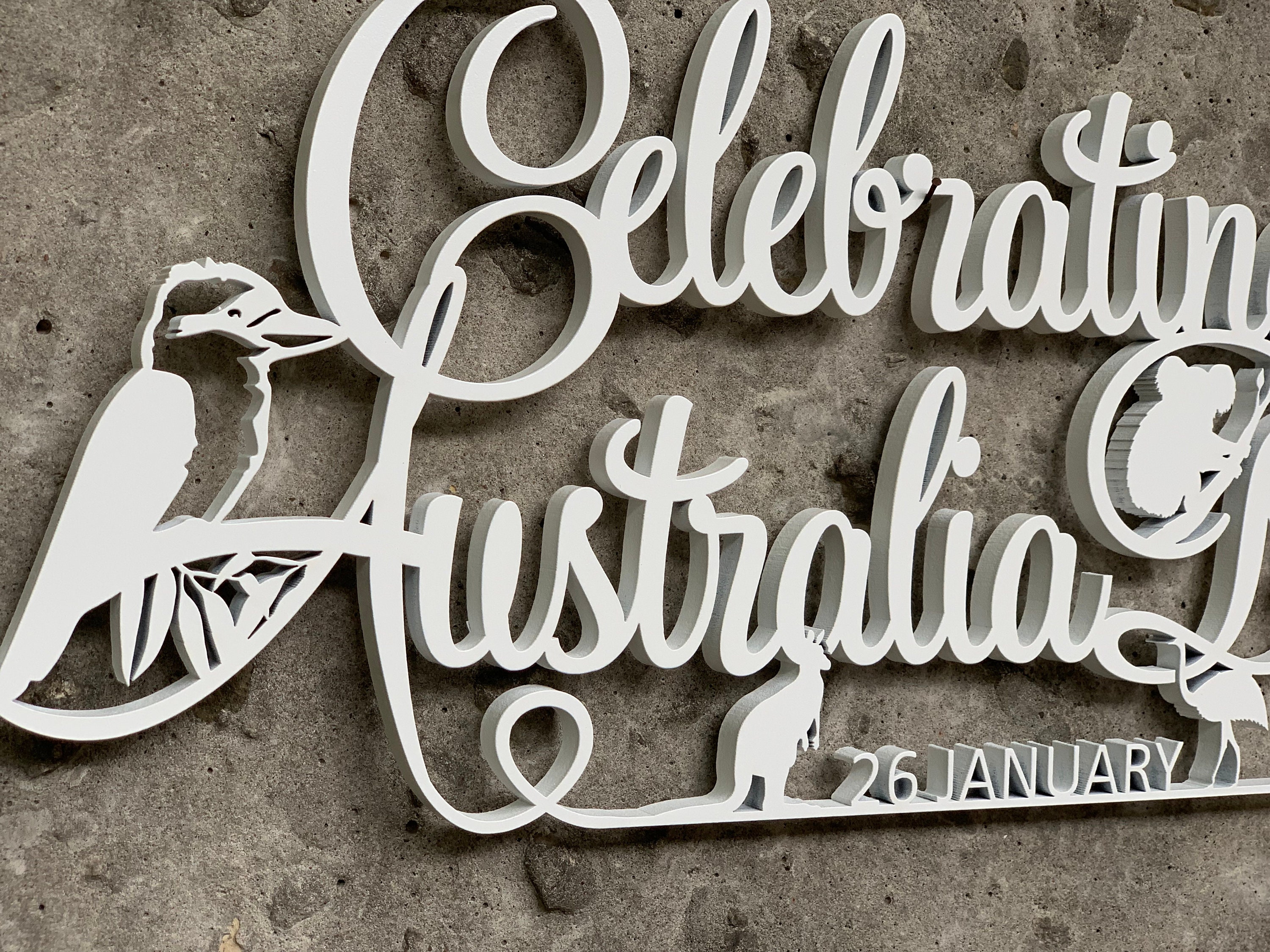 Celebrating Australia Day Sign, Australia Day Sign, Wooden Australia ...