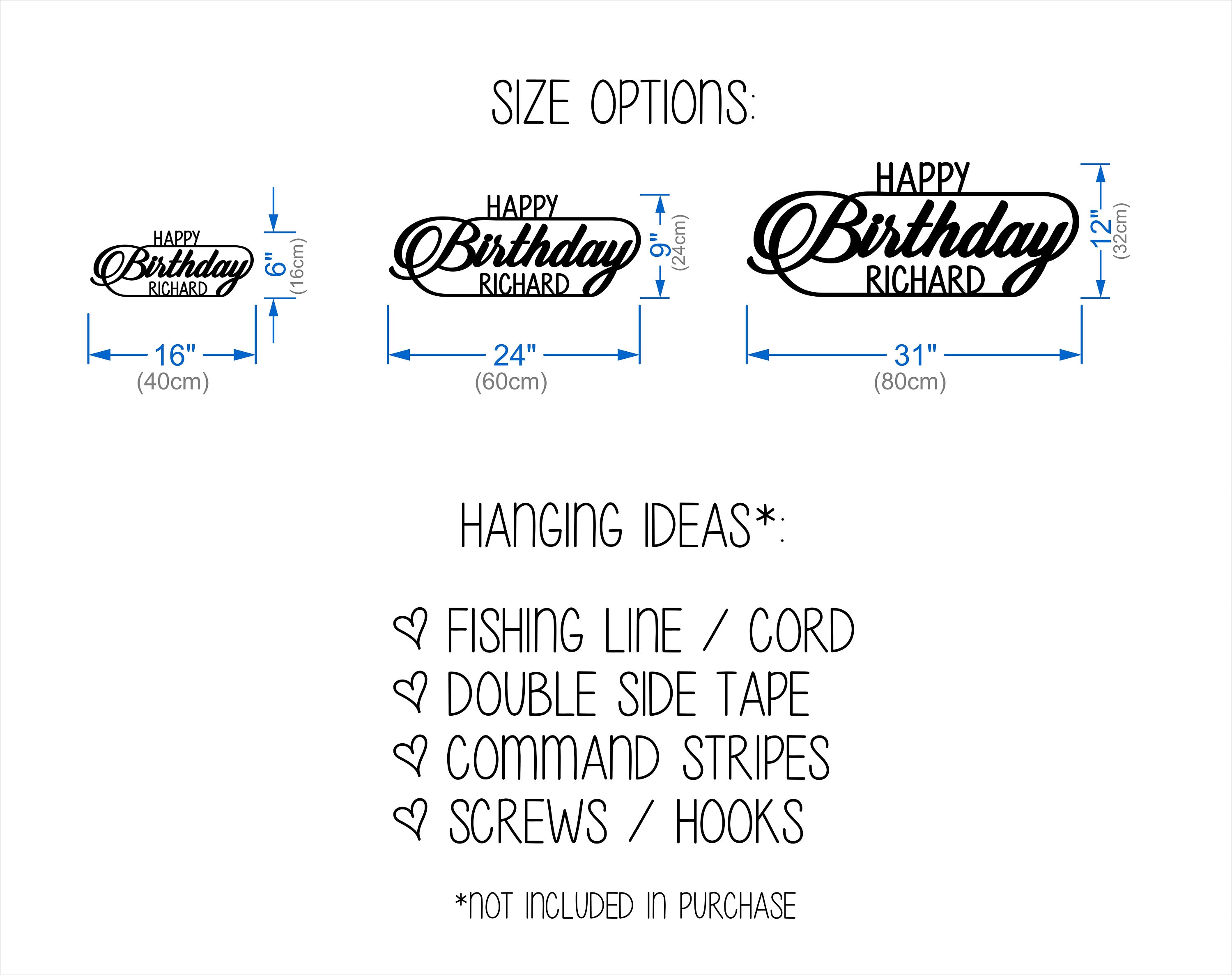 Happy Birthday Sign 50th Birthday Party Decorations 50th - Etsy Australia